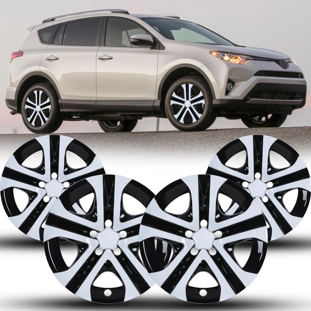 17" Hubcaps Wheel Rim Covers for Toyota Rav4 2013 2014 2015 2016 2017 ...