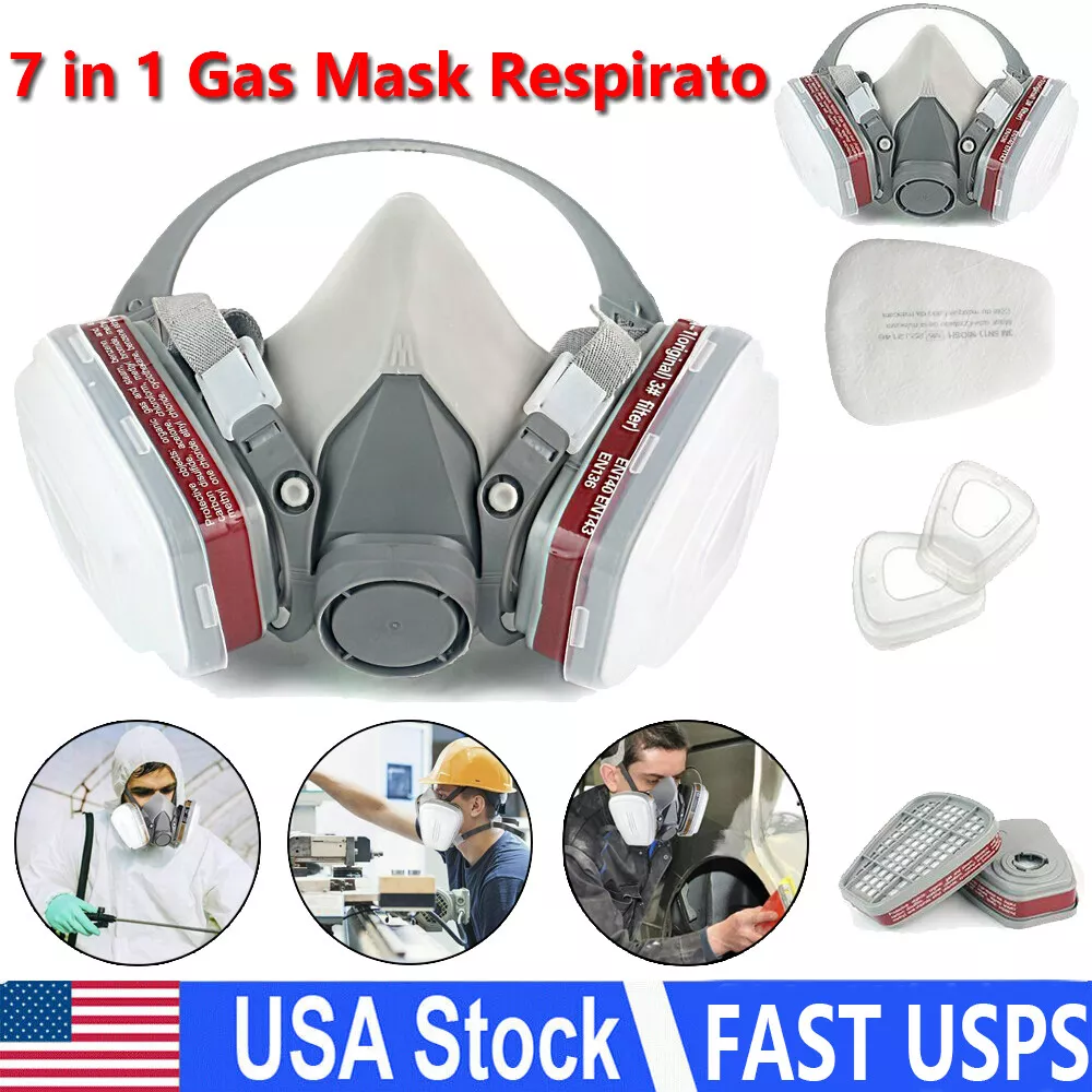 17 In 1 Half Face Gas Mask Suit Spray Painting Respirator Safety ...