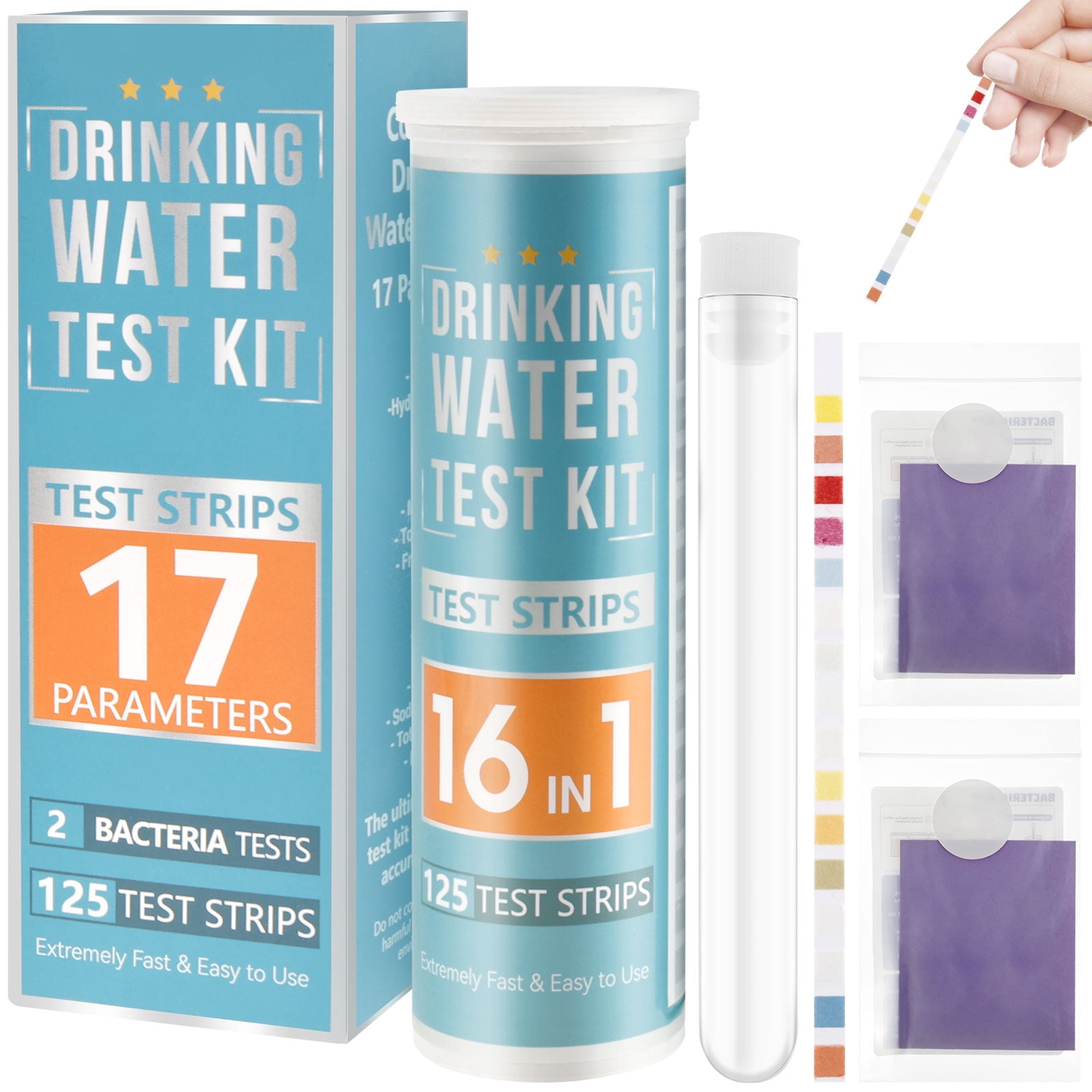 17 In 1 Water Testing Kits 125 Strips Water Test Strips for Drinking ...