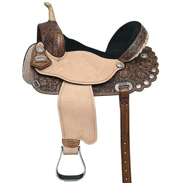 Hilason Flex Tree Western Horse Saddle, American Leather, Barrel Racing ...