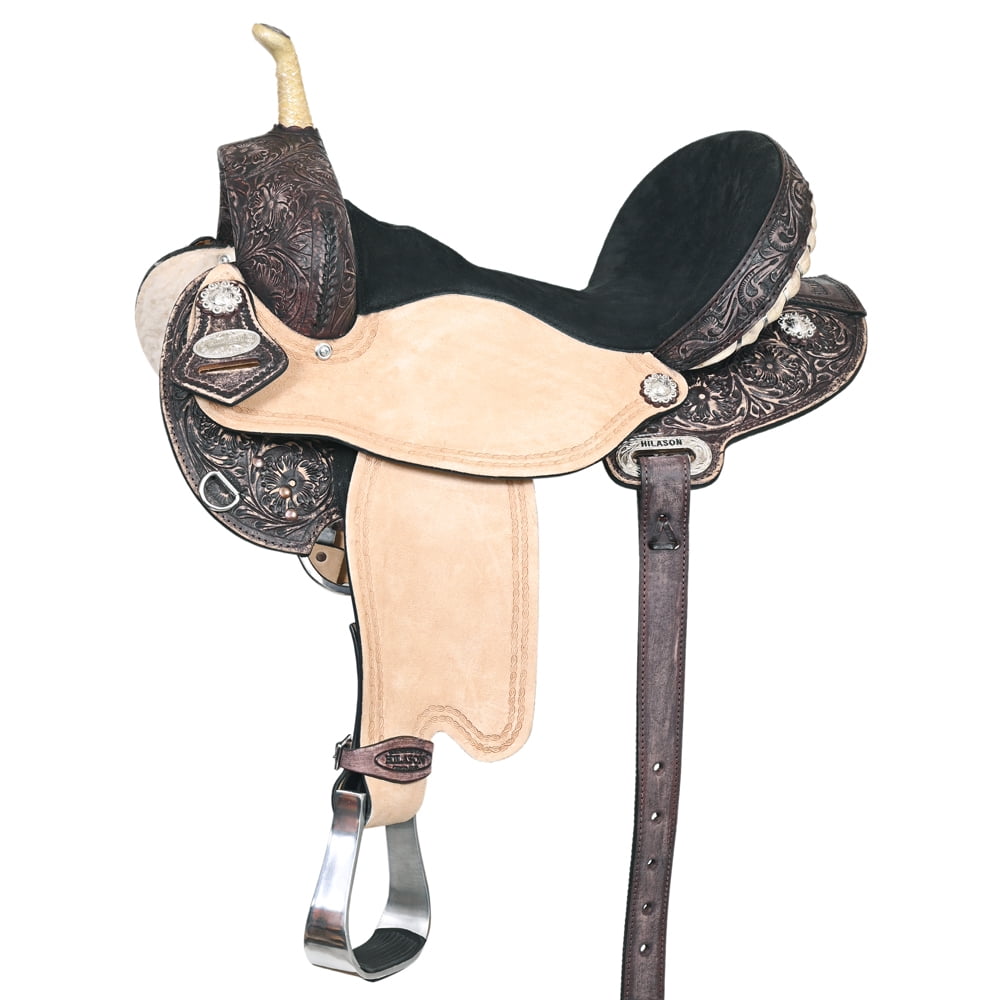 17 In Flex Tree Western Horse Saddle American Leather Trail Barrel ...