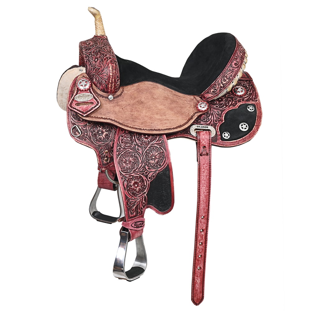 17 In Flex Tree Western Horse Saddle American Leather Trail Barrel ...