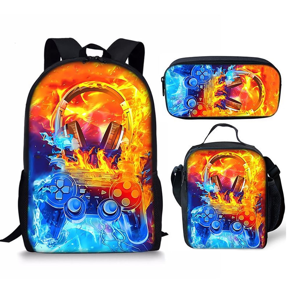 17 In Game Backpack Set Cool 3 Piece Knapsacks Game Day Packs Travel ...