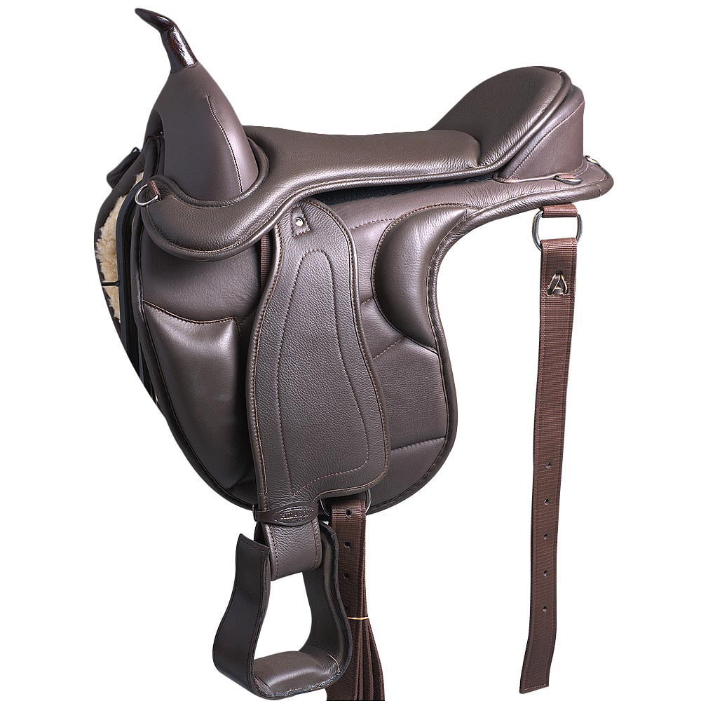 17 In Horse English Treeless Saddle Hilason Endurance Trail Leather ...