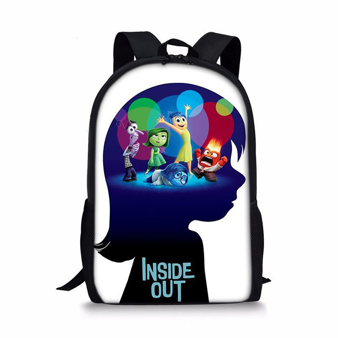 17 In Inside Out 2 Backpack Cartoon Style Laptop Backpack Travel Bag ...