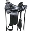 15 In Western Horse Wade Saddle American Leather Ranch Roping Black ...