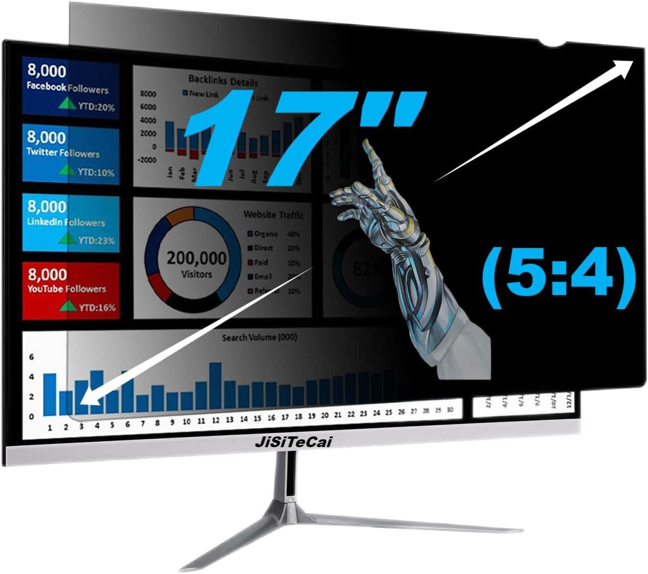 - 17 Inch - (5:4) Aspect Ratio Privacy Screen Filter for Square ...