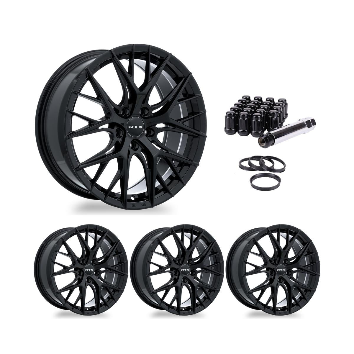 17 Inch Black Rims (Set of 4) for 1986-2002 Cadillac Eldorado, RTX ...