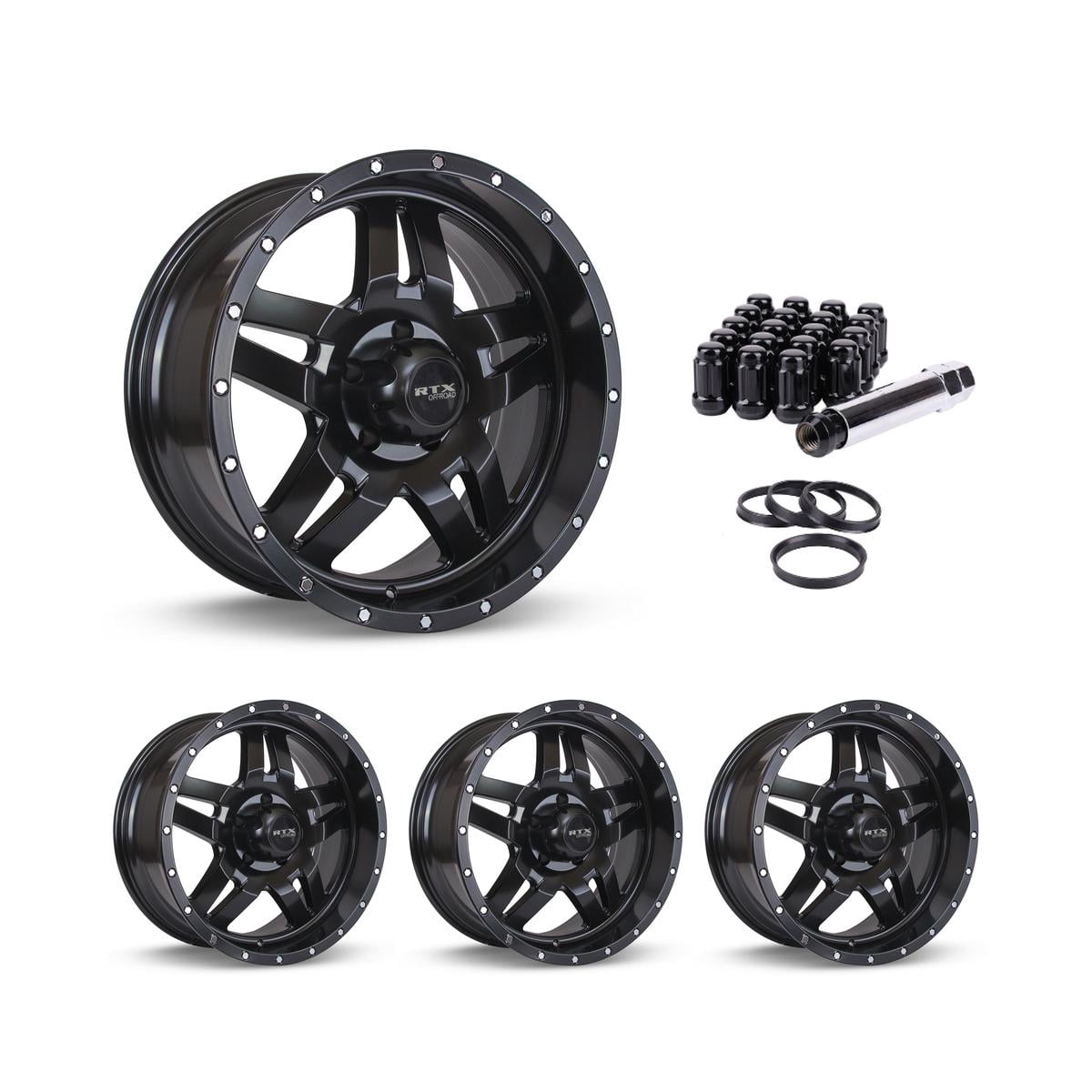17 Inch Black Rims (Set of 4) for 1995-2024 Chevrolet Tahoe, RTX 81703 ...