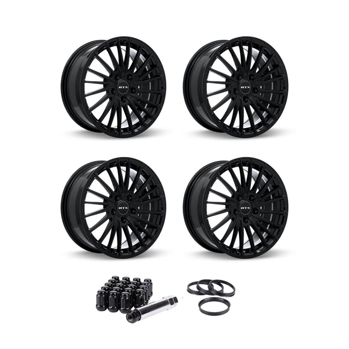 17 Inch Black Rims (Set of 4) for 2007-2010 Ford Edge, RTX 83049-FX ...