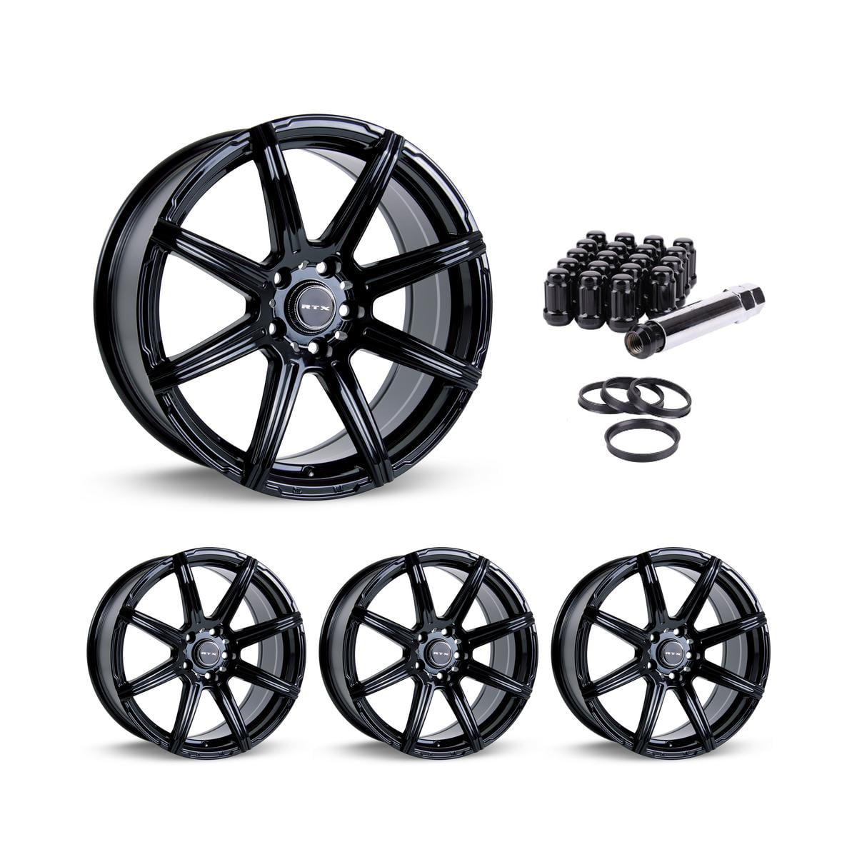 17 Inch Black Rims (Set of 4) for 2013-2020 Hyundai Elantra GT, RTX ...