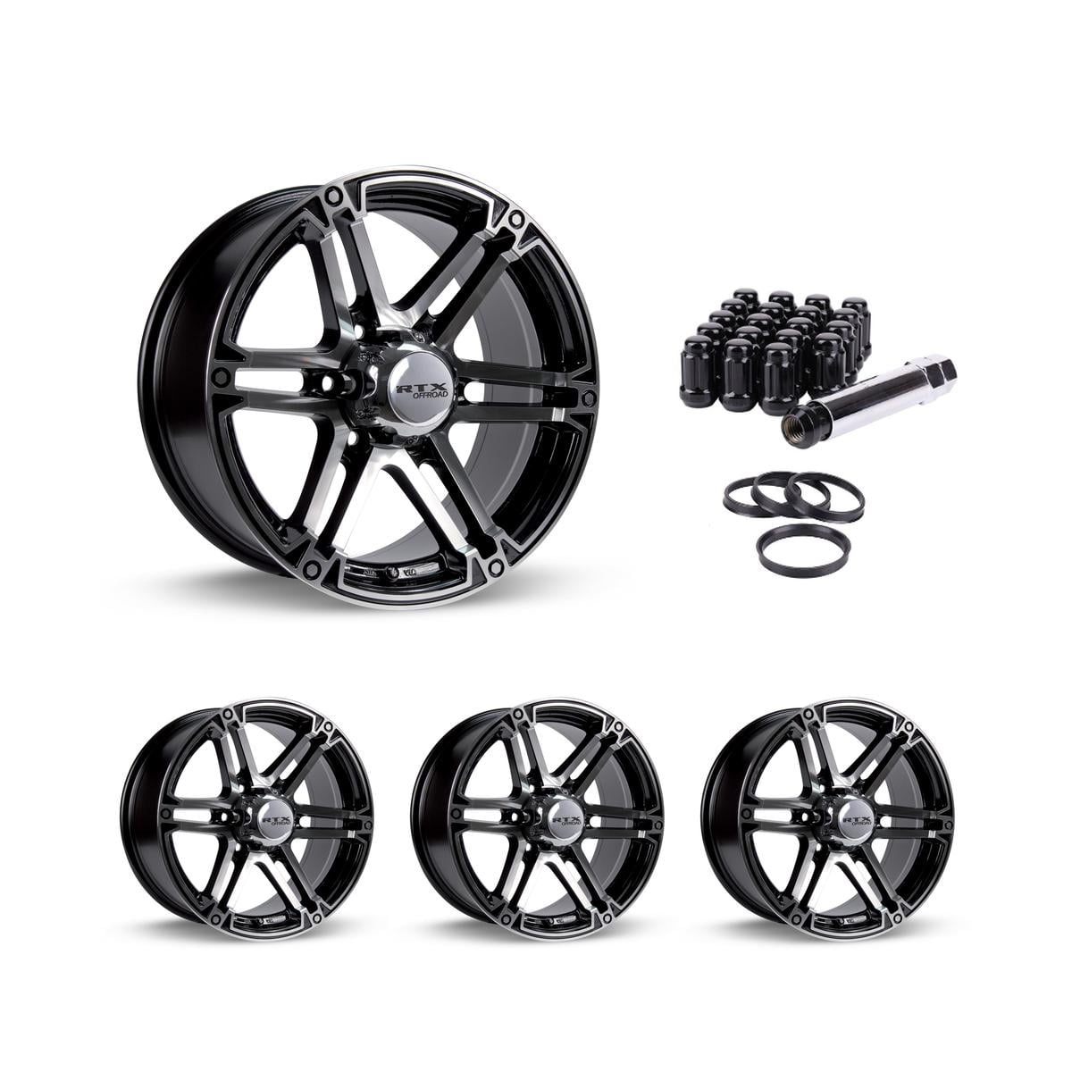 17 Inch Black Rims (Set of 4) for 2023-2024 Toyota Sequoia, RTX 81251 ...