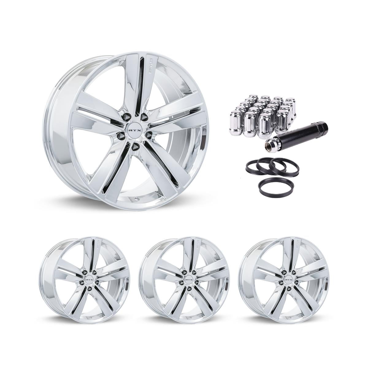 17 Inch Chrome Rims (Set of 4) for 2020-2024 Cadillac CT4, RTX 81090-BM ...