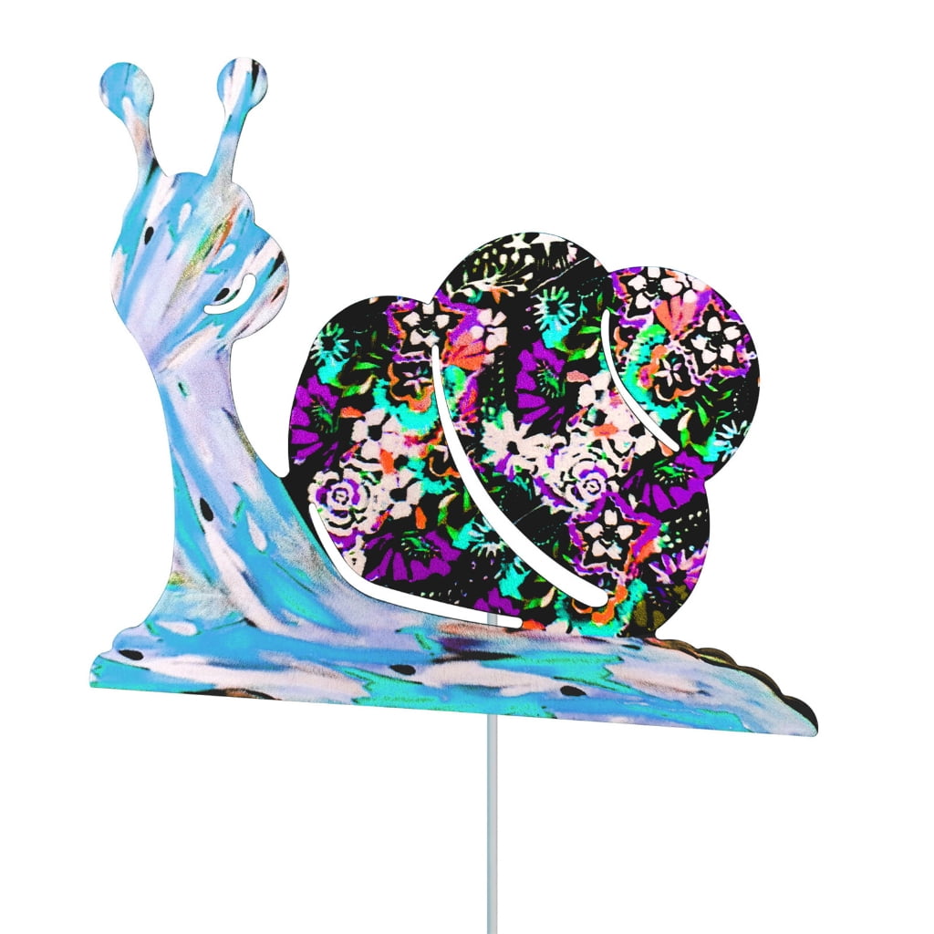 17 Inch Garden Stakes Snail Decor Rustproof Metal Yard Art for Indoor ...