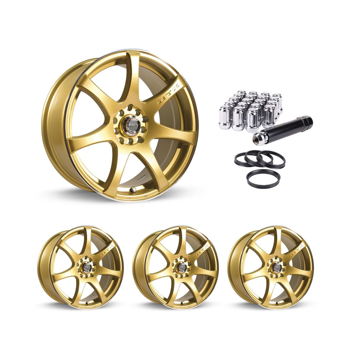17 Inch Gold Rims (Set of 4) for 2005-2024 Chevrolet Equinox, RTX 81131 ...