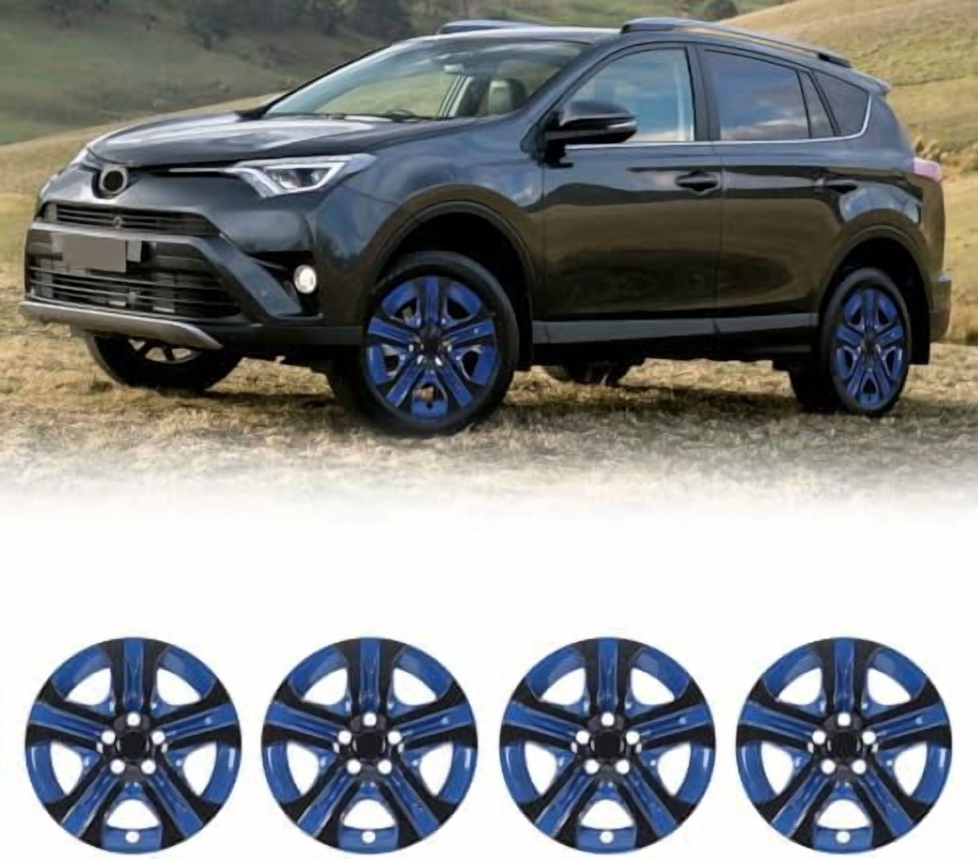 17 Inch Hubcaps Fit for 2013-2018 Toyota RAV4, Wheels Rim Cover ...