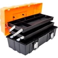 17-Inch Plastic Tool Box,3-Tiers Multi-Function Storage Portable ...