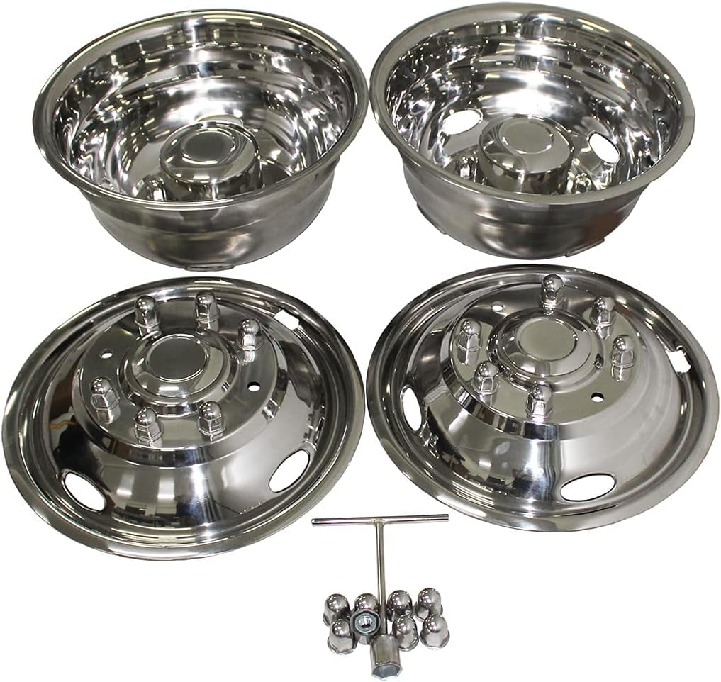 17 Inch Stainless Steel Wheel Simulators for 2005-2020 Ford F350 Dually ...