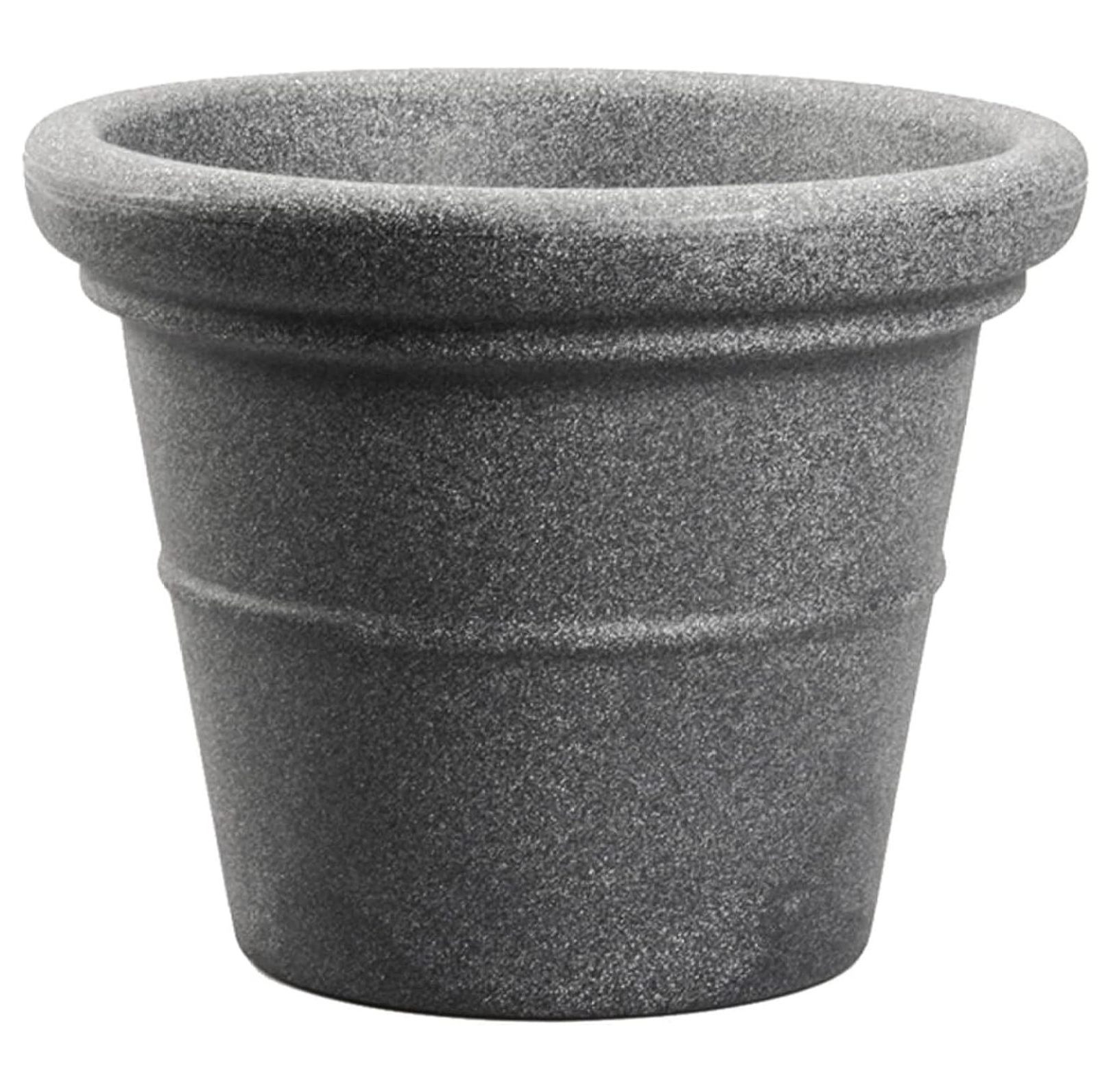 17 Inch Terrazzo Large Round Planter - Rolled Rim Weather Resistant ...