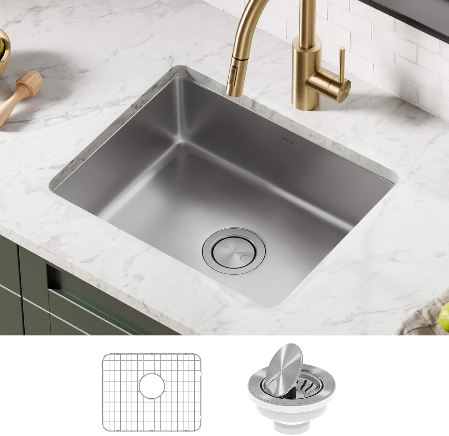 - Undermount Single Bowl TRU Gauge Stainless Steel Kitchen Bar Sink ...