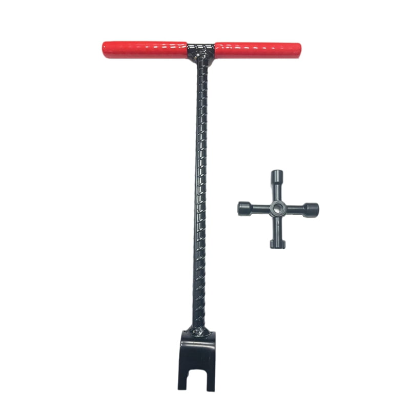 17 Inch Water Meter Key with 4-Way Utility Key - Heavy-Duty Water Shut ...