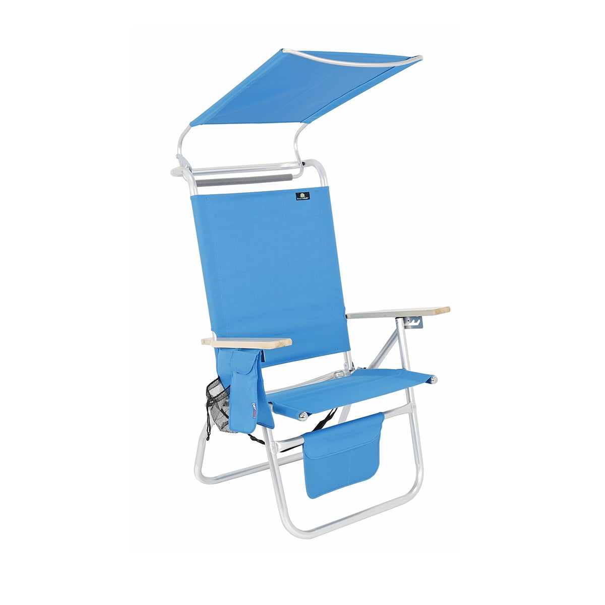 17 Inches High Off Ground 4 Reclining Position Tall Beach Chair with ...