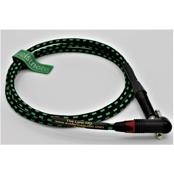 17' Instrument Cable ~ EA Lyric HG 17 ft Gold or Nickel Plugs, Right ...