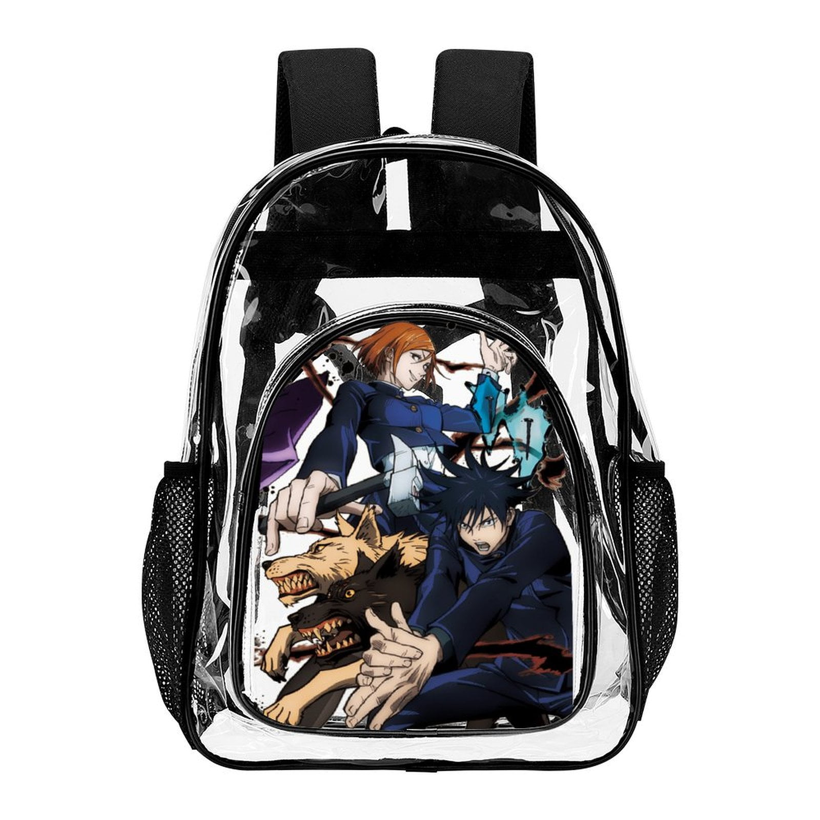17 IN Jujutsu Kai-sen Clear Backpack,Heavy Duty PVC Transparent ...
