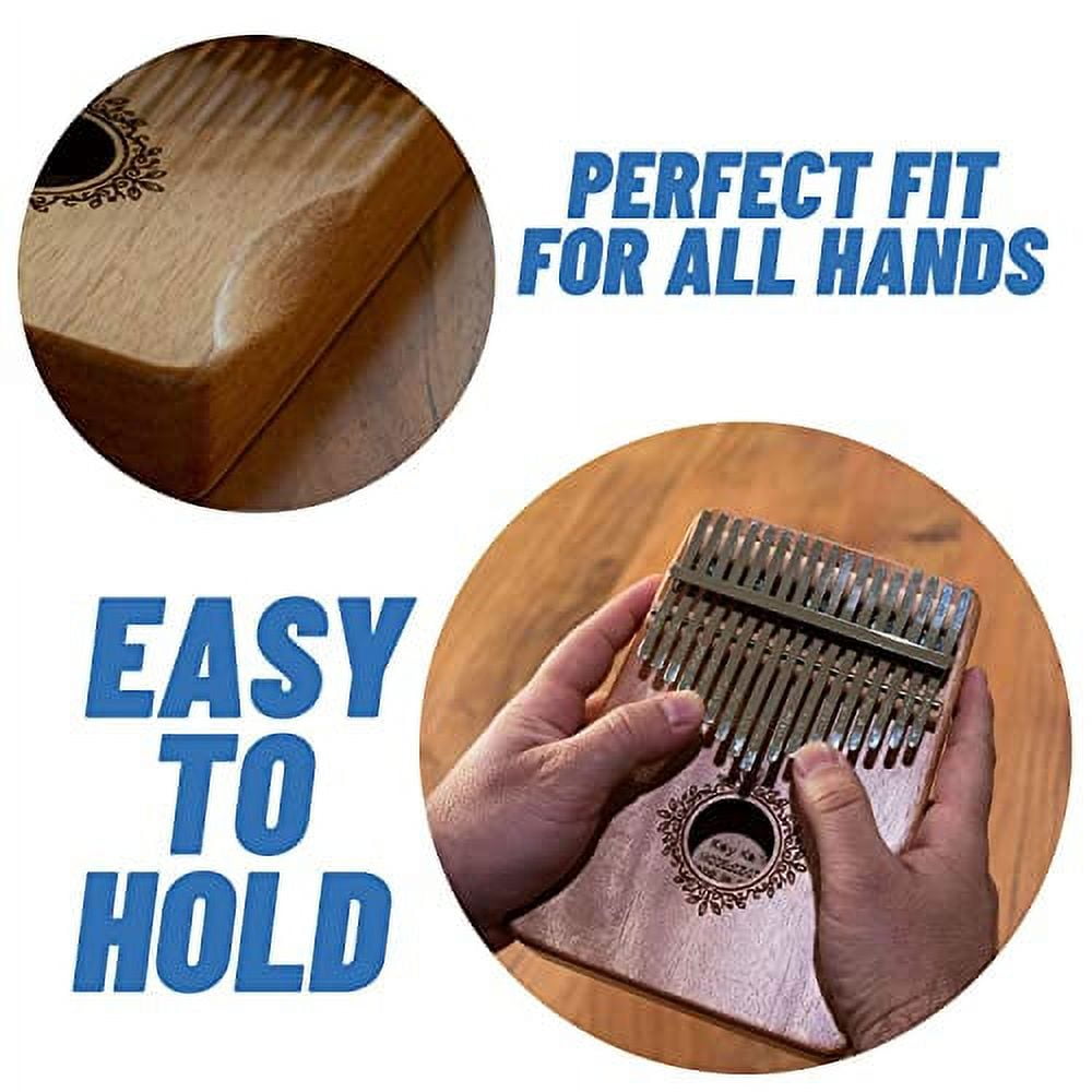 17 Key Kalimba Thumb Piano for Adults & Kids with Hand Rest, Mbira ...