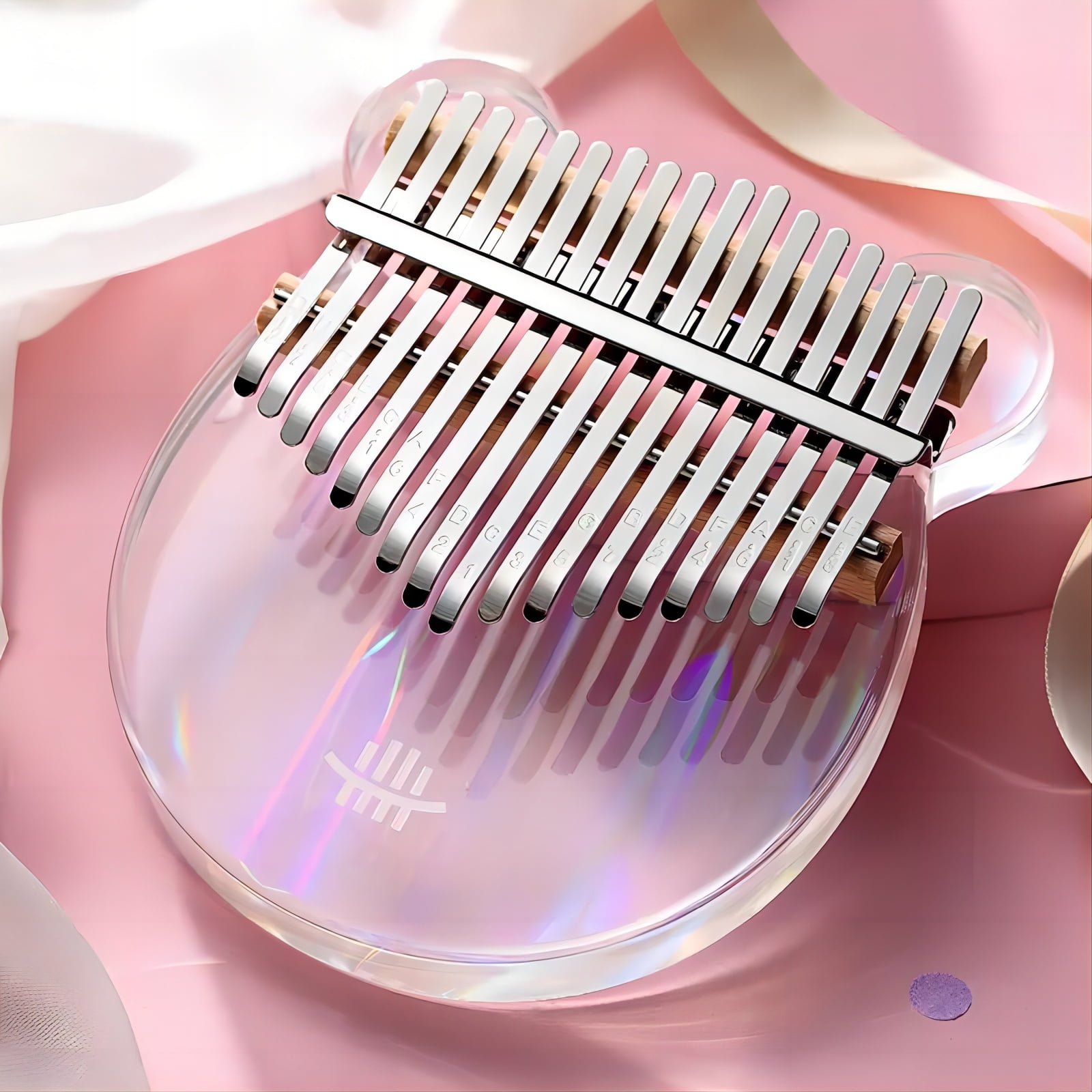 17 Key KalimbaThumb Piano Musical Instrument Bear Rainbow Acrylic ...