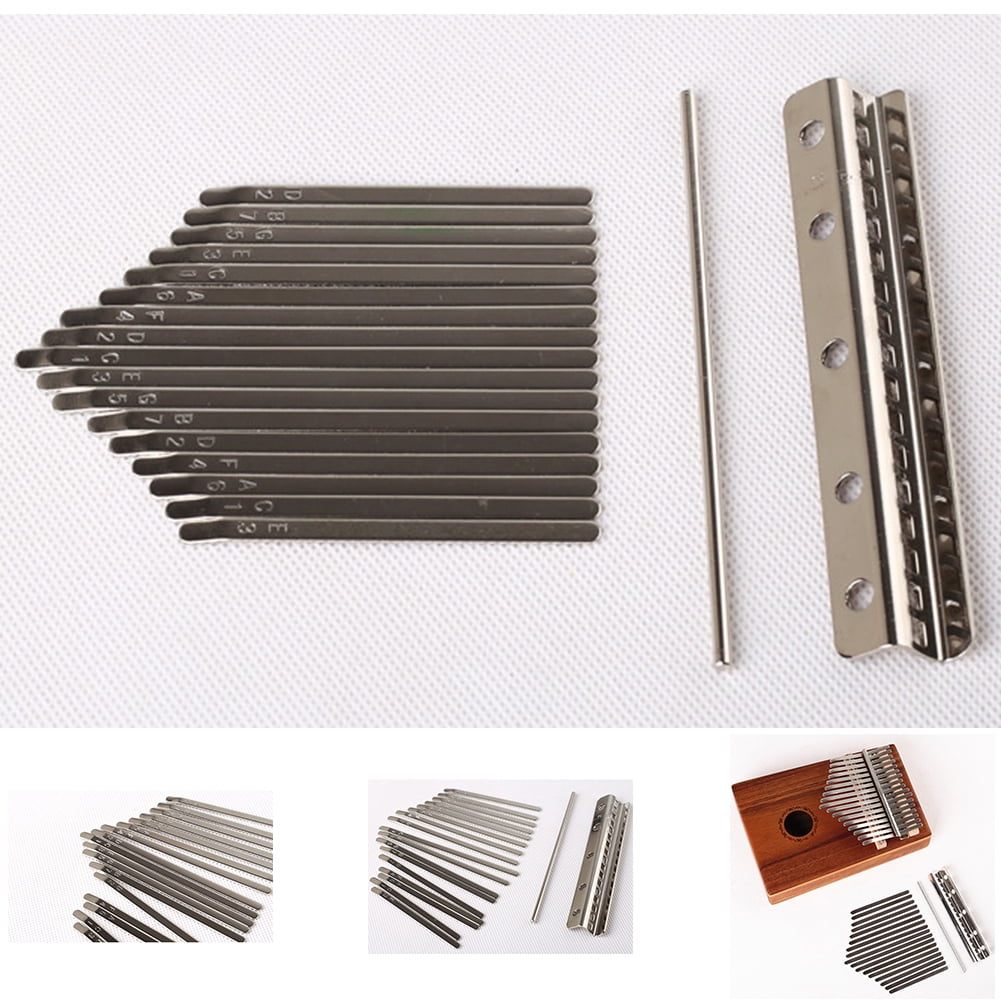17 Keys Kalimba Keyboard Manganese Steel Kalimba Key Chrome Music ...