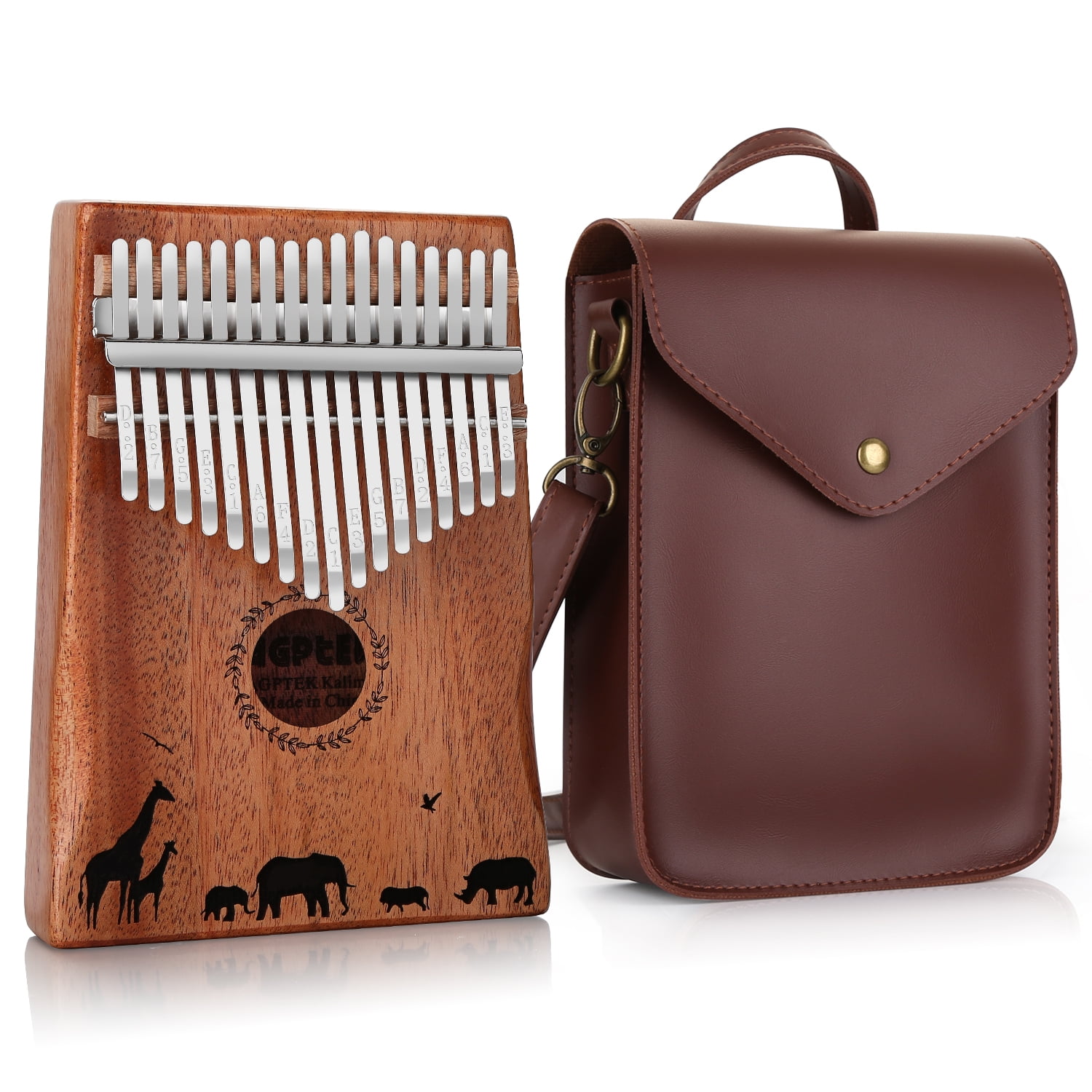 17 Keys Kalimba Thumb Piano with case bag Portable and Easy to Operate ...