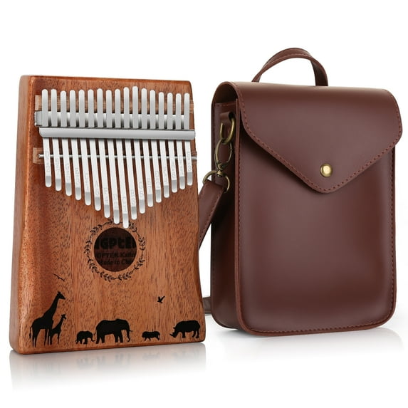 17 Keys Kalimba Thumb Piano with case bag Portable and Easy to Operate ...