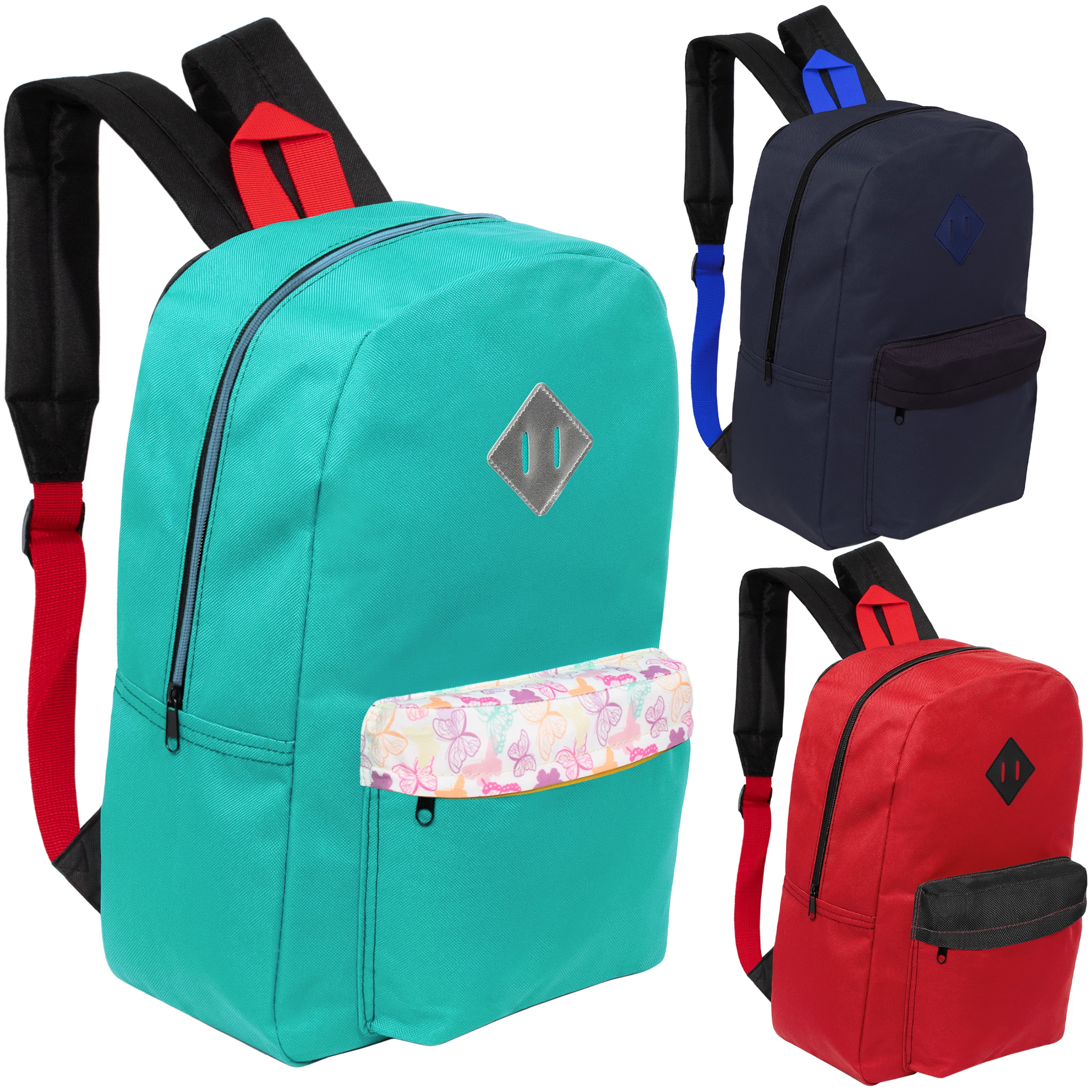17" Kids Backpack 24-Pack – Assorted Colors for School, Charity Drives ...