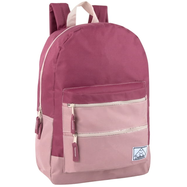 Trail Maker 17”L Multi Pocket Backpack with Dual Zippers, Front Pockets ...