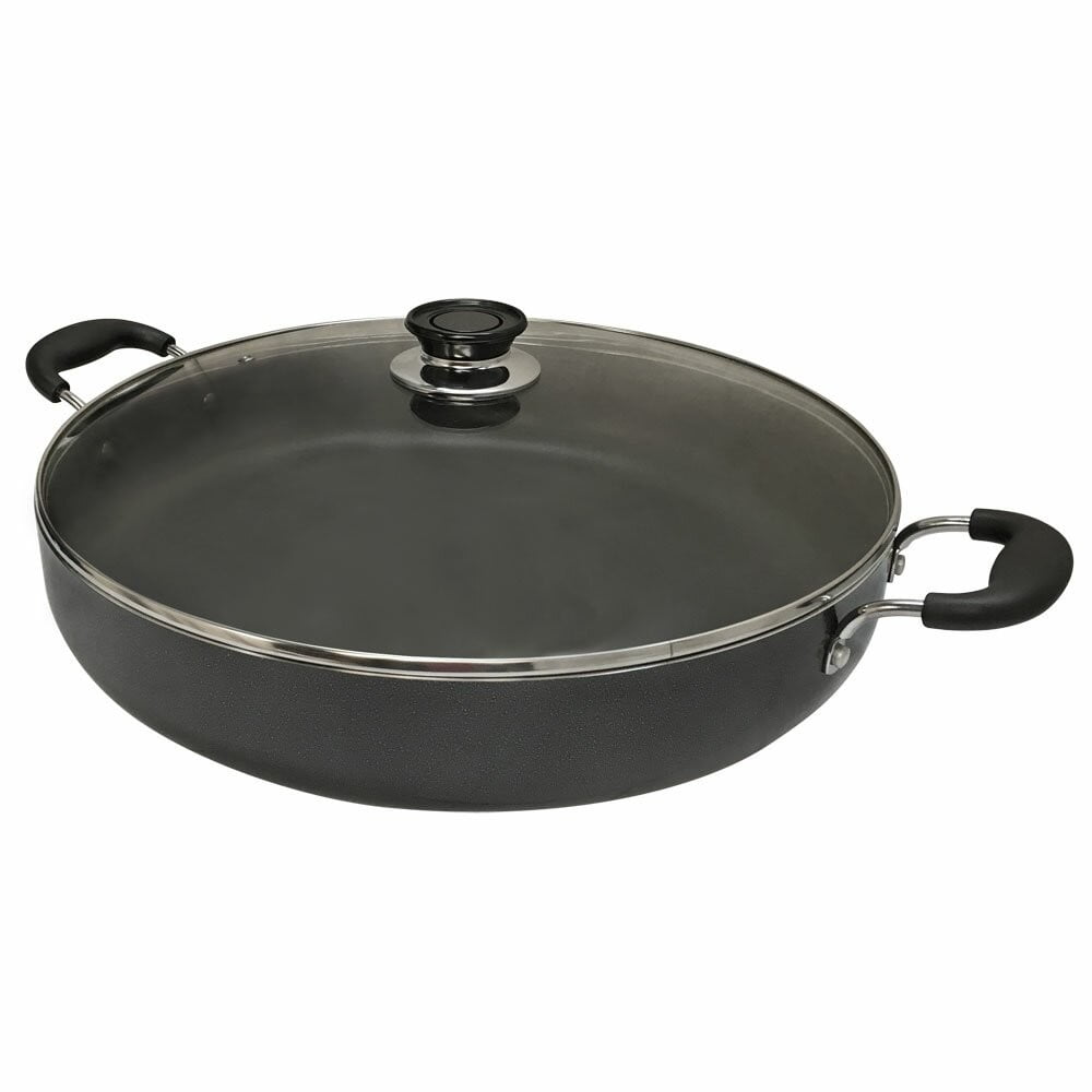 17''L x 12''W Aluminum Low Pot Cookware Deep Cooking Non Stick Coating ...