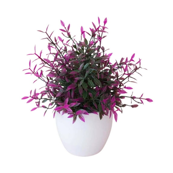 17 Leaf Green Ice Greenery Potted Realistic Indoor Home Desk - Walmart.com