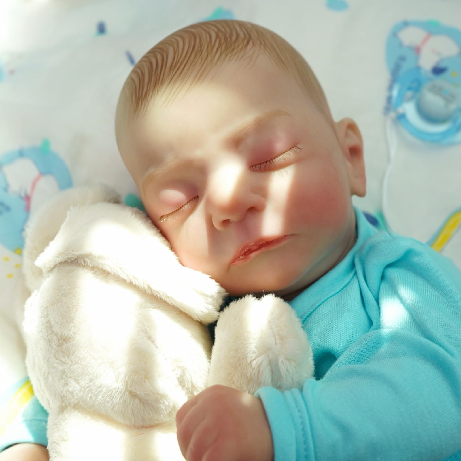 17" Lifelike Reborn Sleeping Baby Boy Doll Soren, Realistic Newborn ...