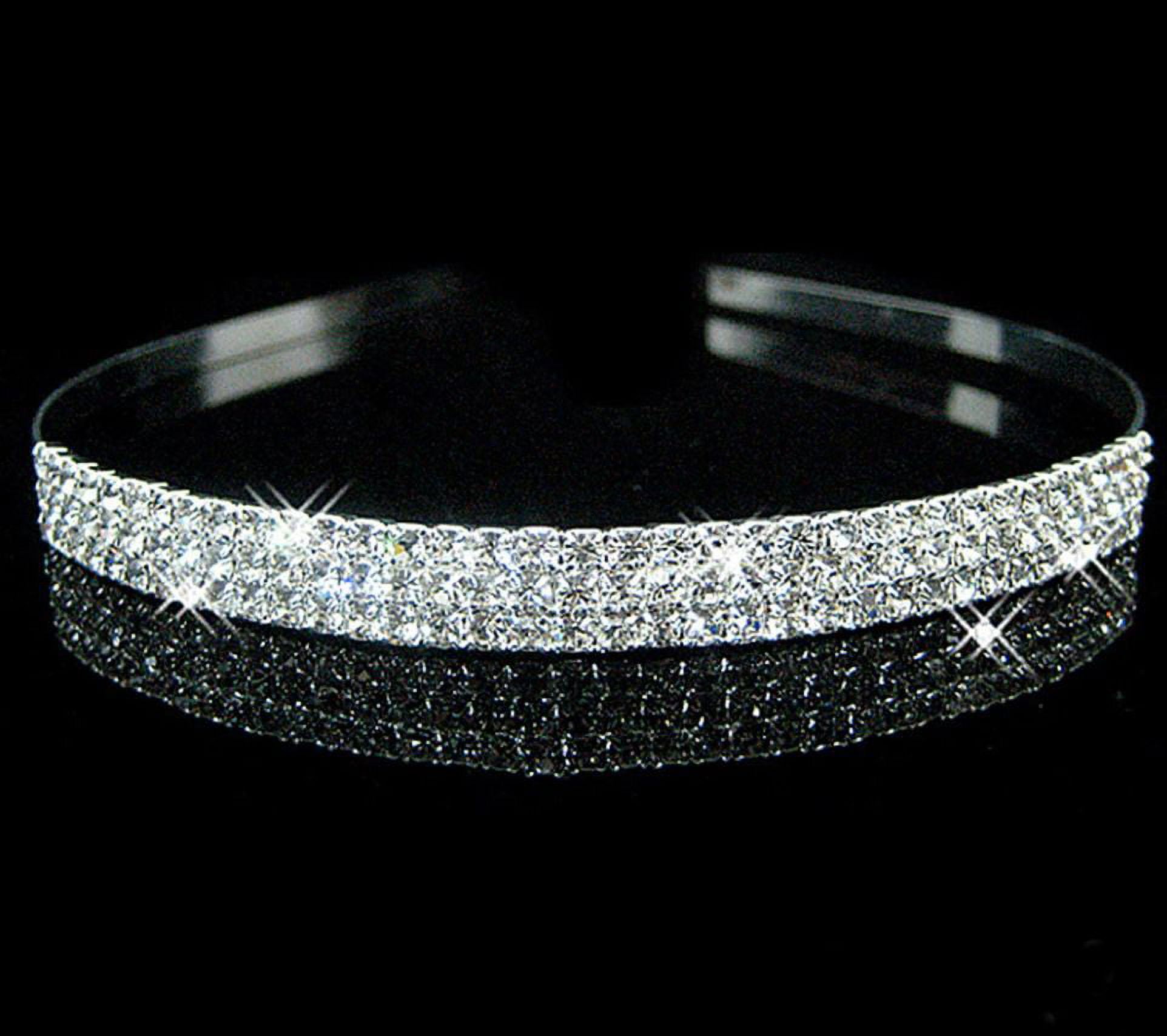 17 Main Modern Three Rhinestone Strand Bridal Hair Band - Walmart.com