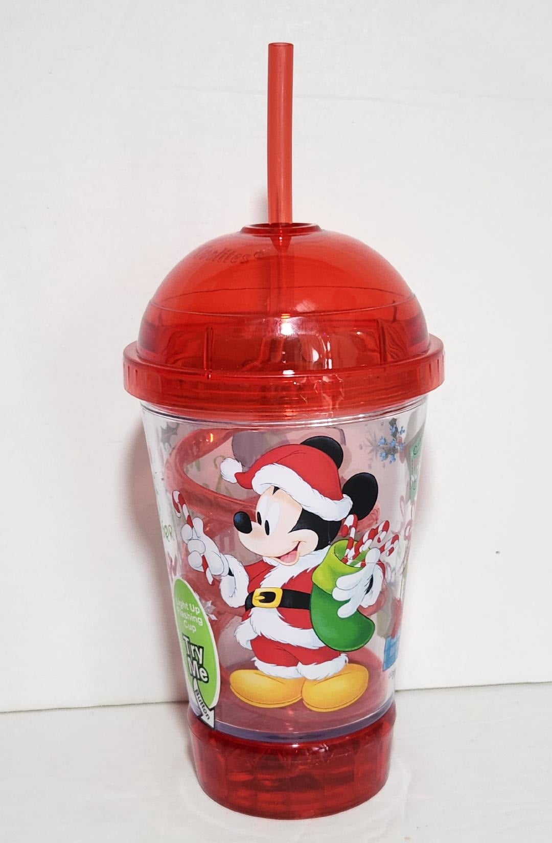17 Ounce Disney Mickey Mouse Santa Claus Light Up LED Red Christmas ...