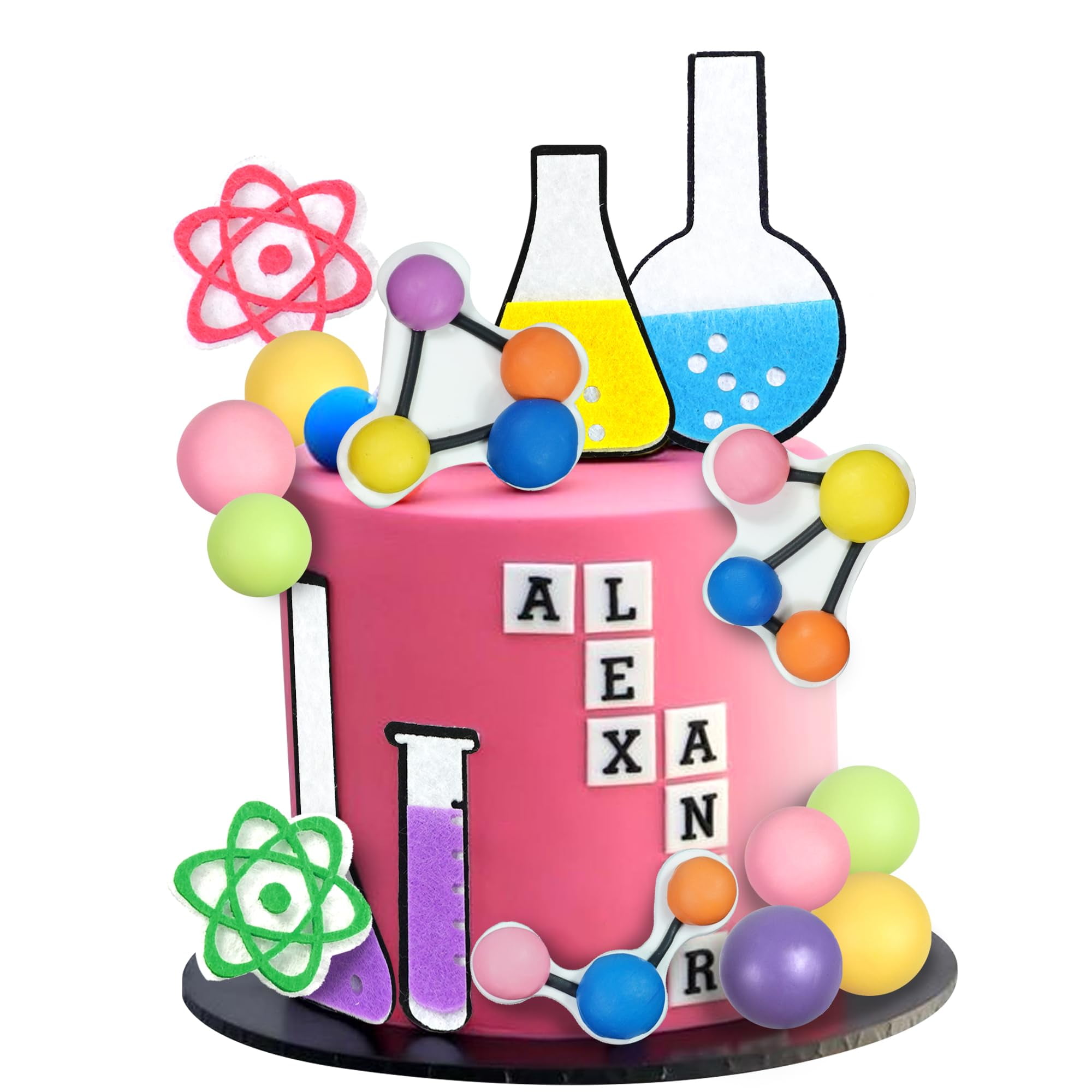 17 PCS Science Cake Topper Scientist Chemistry Theme Cake Decoration ...
