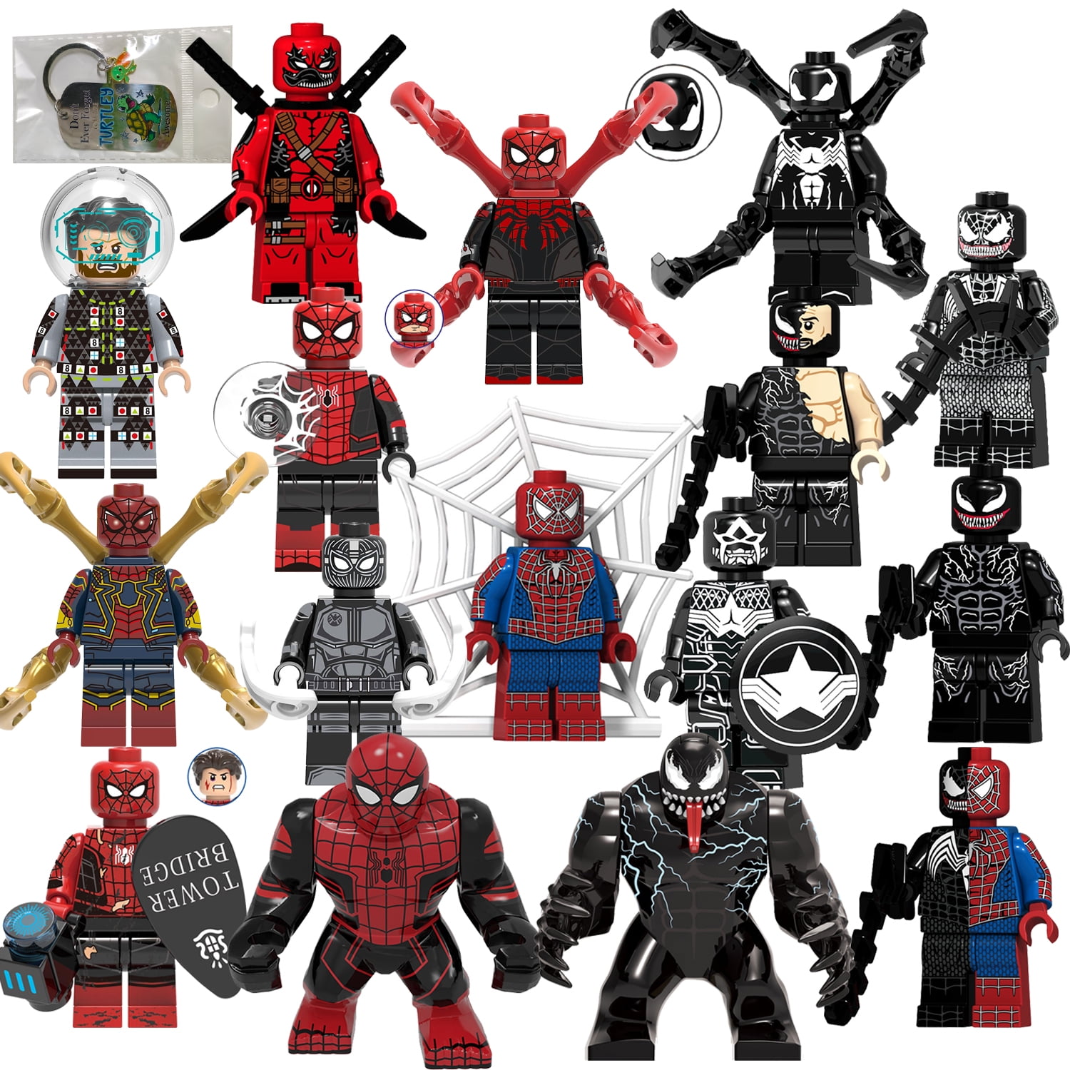 17 PCS Superhero Action Figures Building Blocks Toy, Collectible 1.77-3 ...