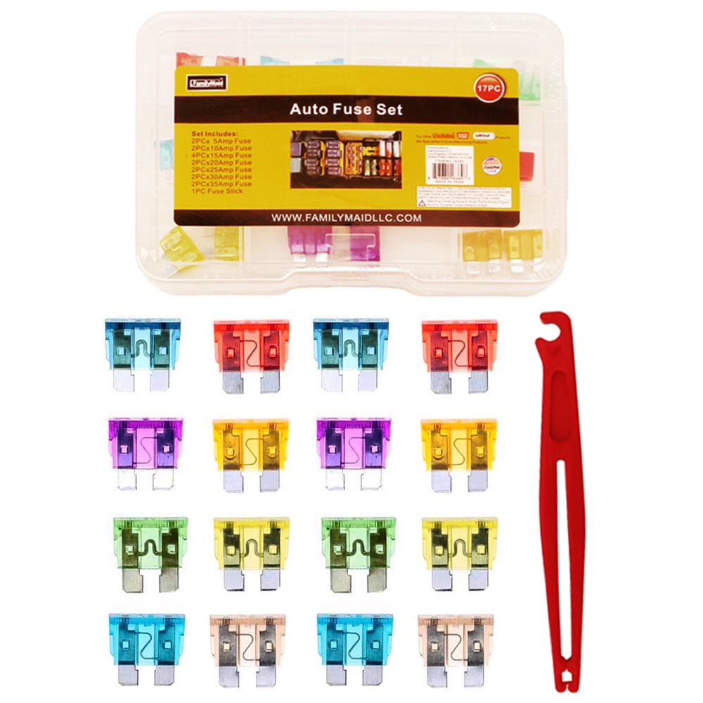 17 Pc Auto Fuse Set Car Blade Assortment Motorcycle SUV Electrical ...