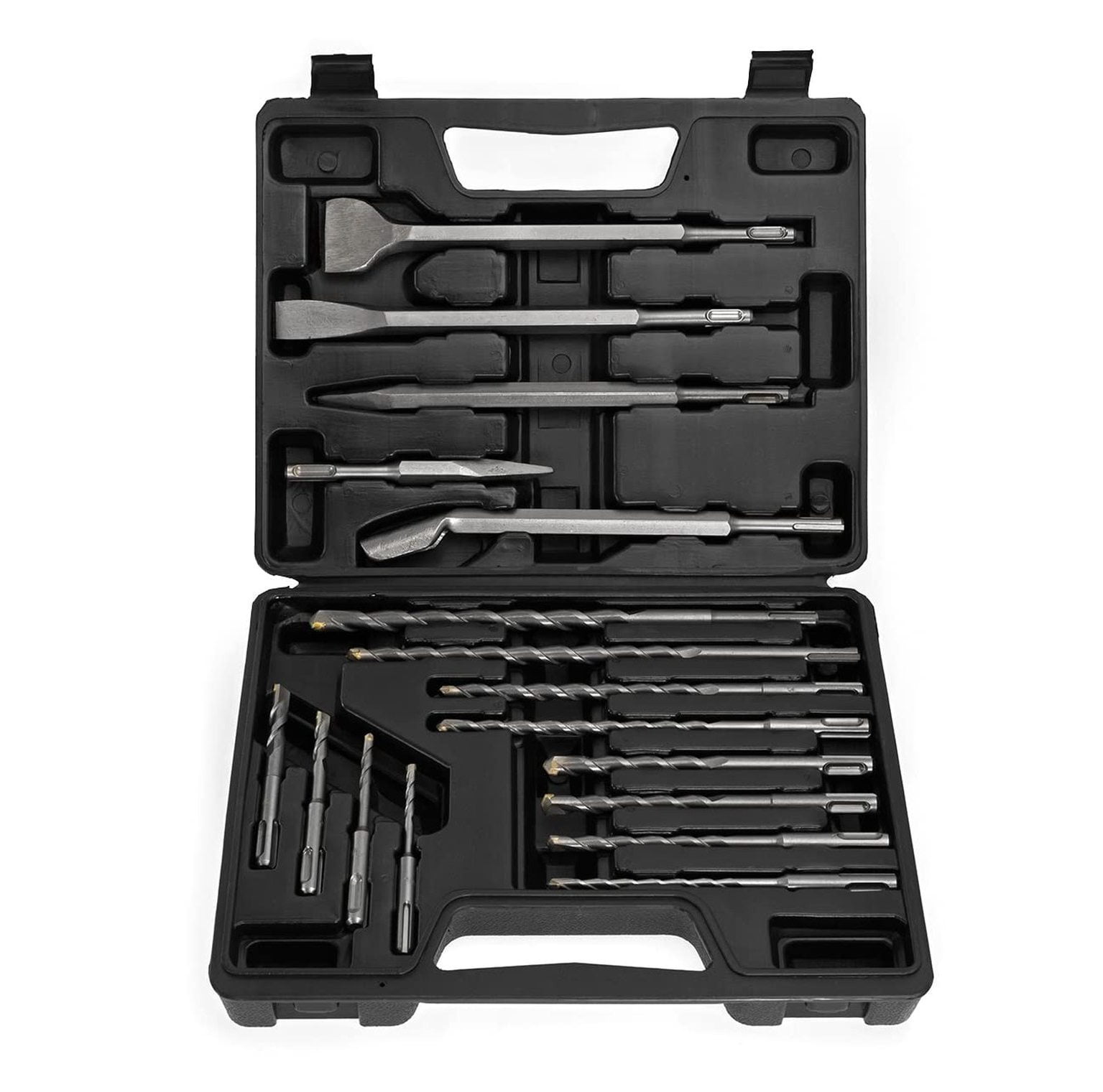 17 Pc Drill Bits Chisel SDS Plus Hammer Bits Concrete Hammer Drill Set ...