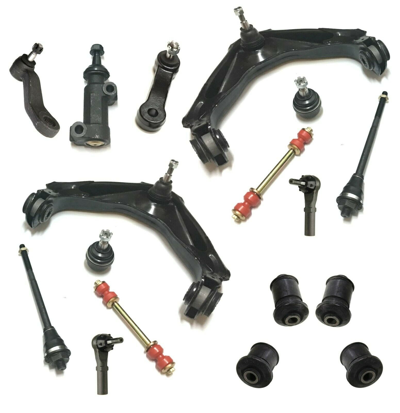 17 Pc Front Suspension Kit Upper Control Arms and Ball Joints Assembly ...