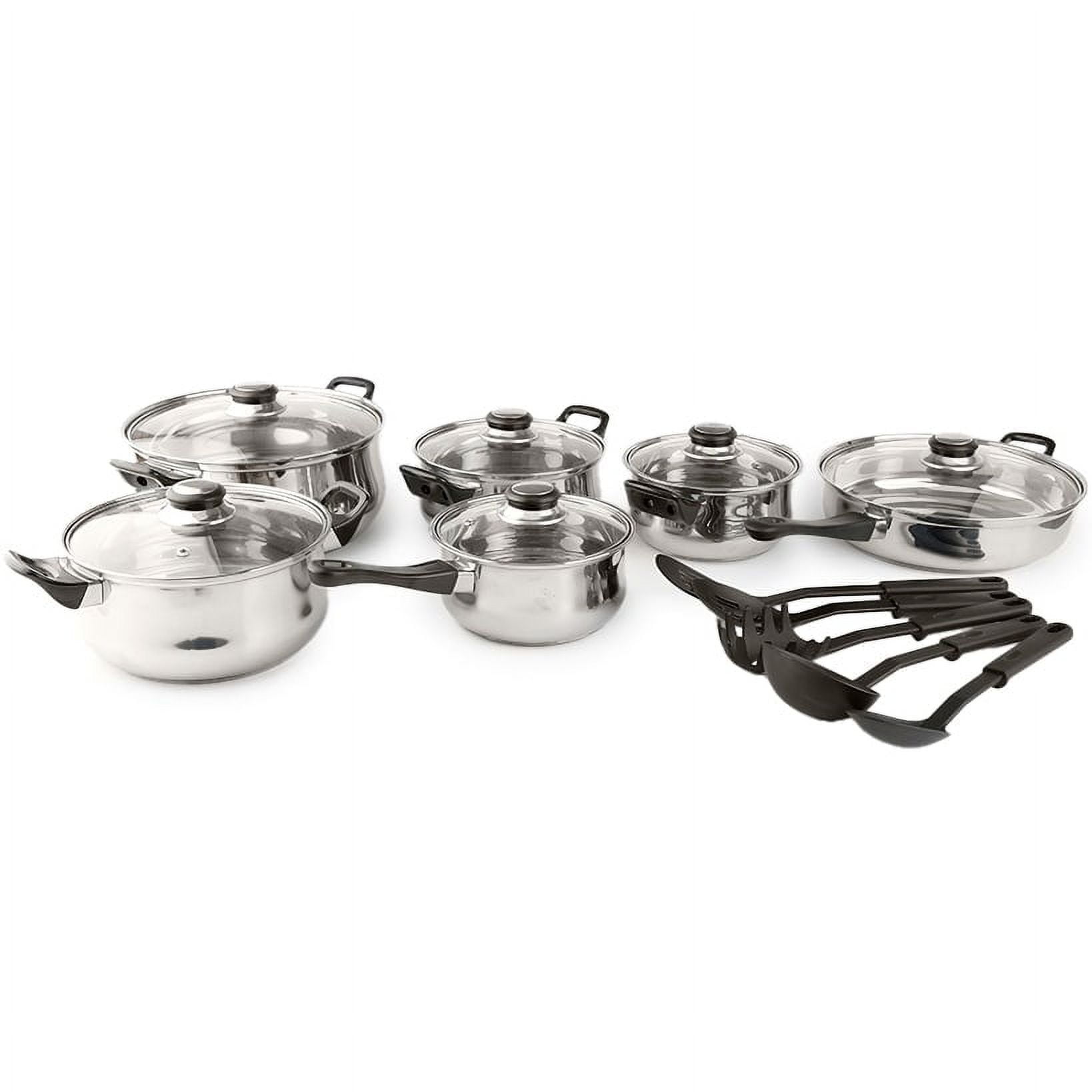 The Lakeside Collection 17-Pc. Kitchen Cookware Set with Utensils ...