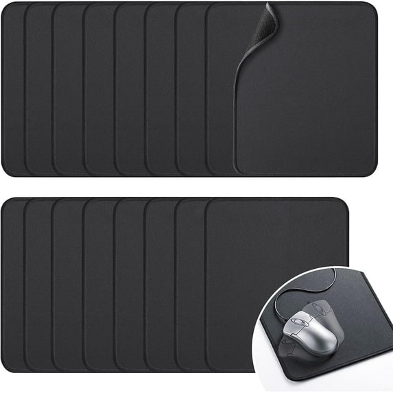 17 Pcs Computer Mouse Pad, Non-Slip Rubber Base and Textured Stitched ...