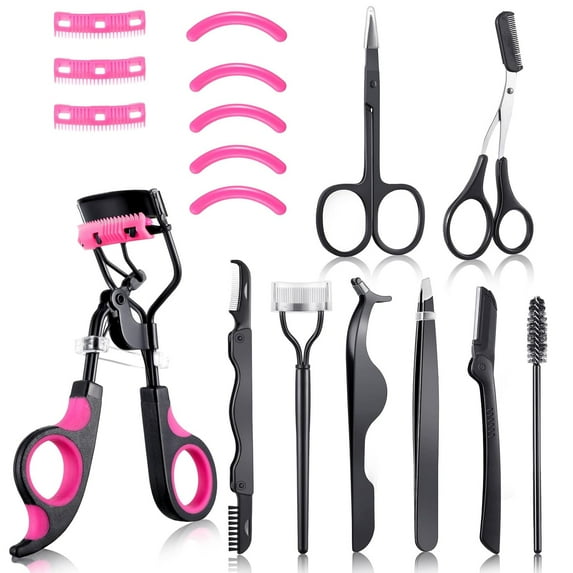 17 Pcs Eyelash Curlers Kit Lash Curler Eyelash Comb Seperator Extension ...