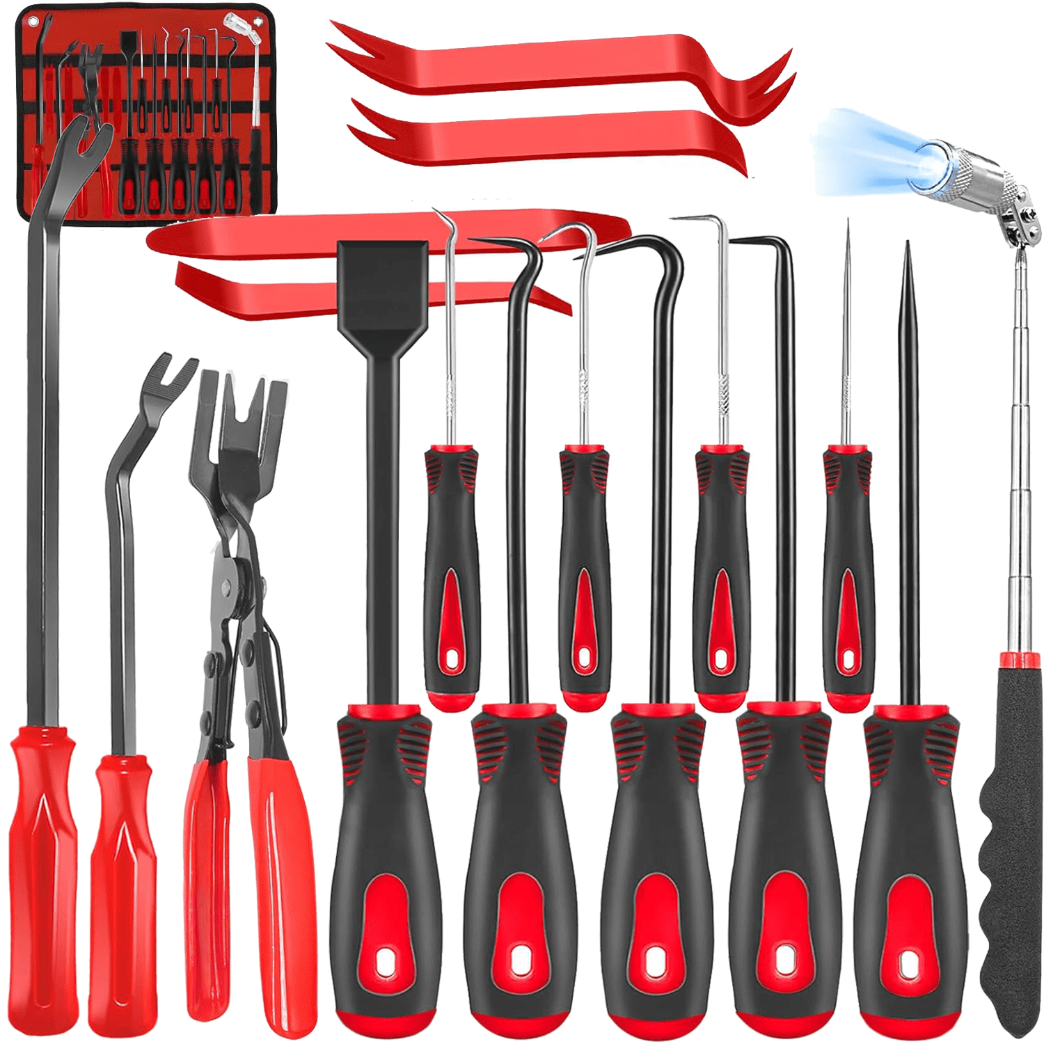 17 Pcs Hook and Pick Set Auto Trim Removal Tool Kit,Clip Plier Remover ...