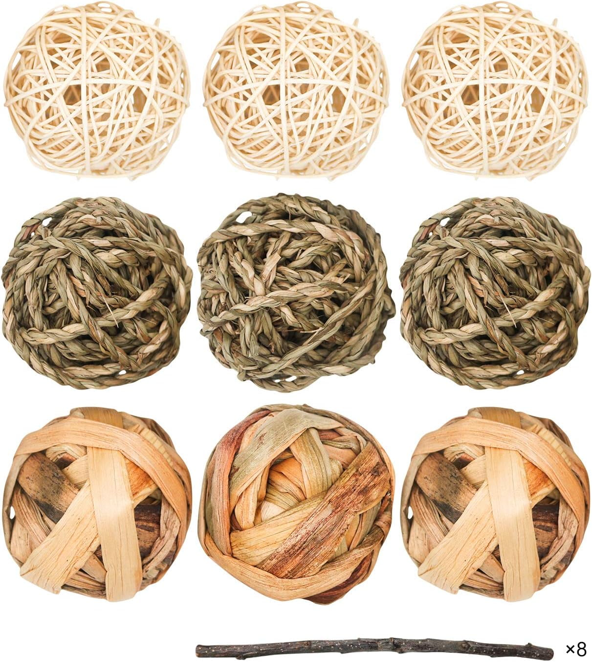 17 Pcs Small Animals Play Balls Rolling Activity Chew Toys Gnawing ...